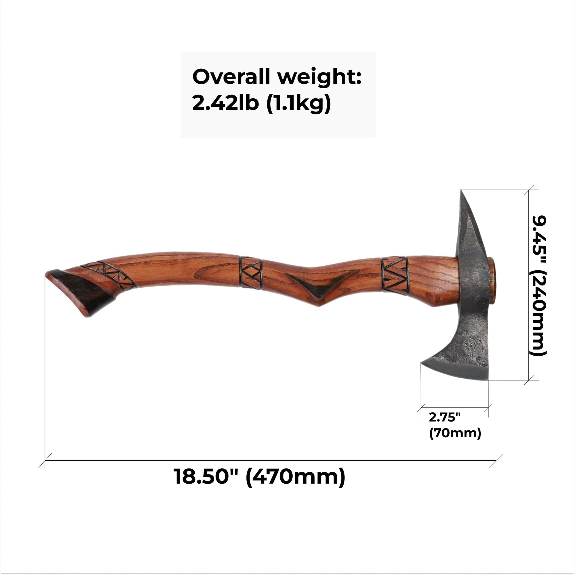 Black Hawk Tomahawk Axe - Norse Spirit