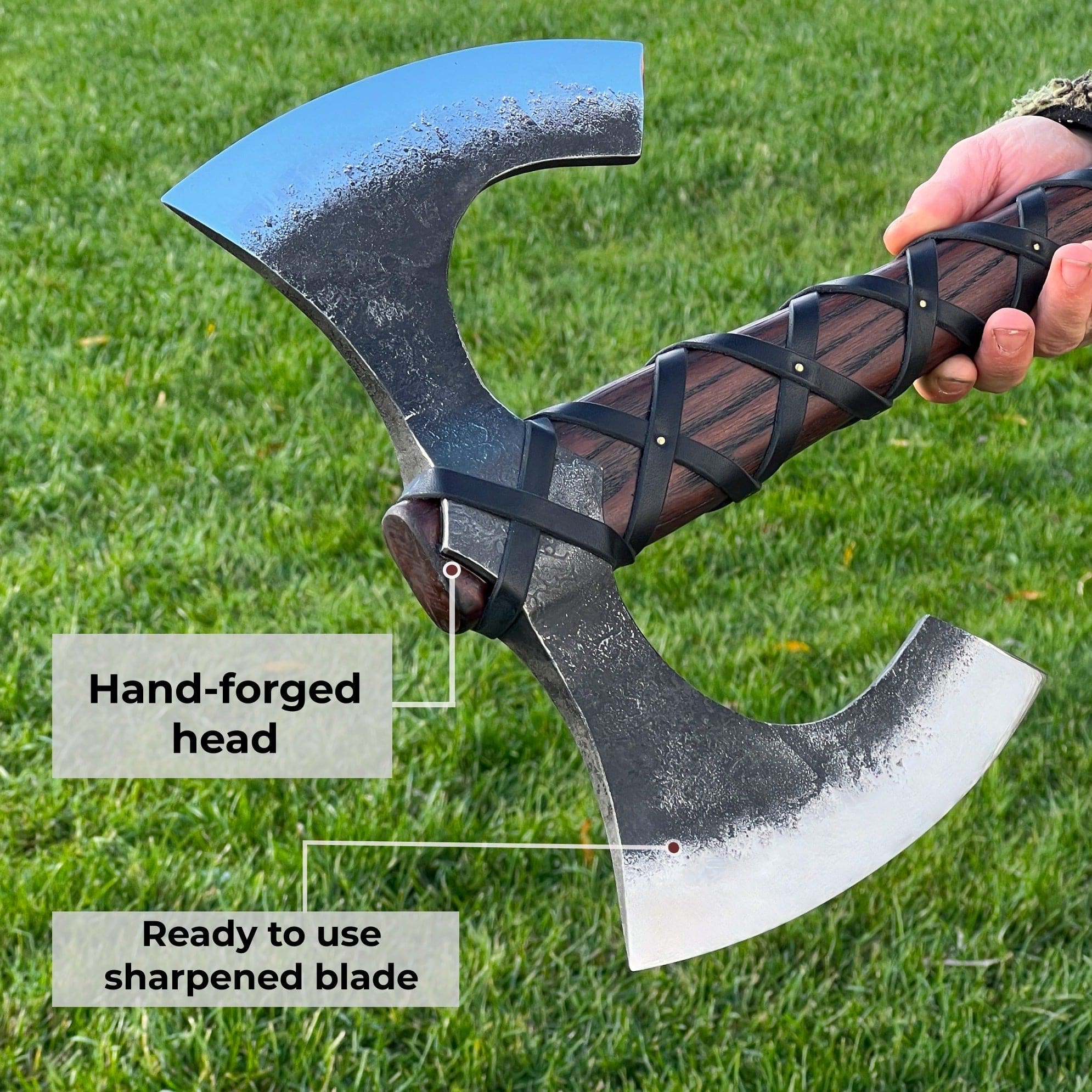 Hand Forged Double Bladed Axe - Norse Spirit
