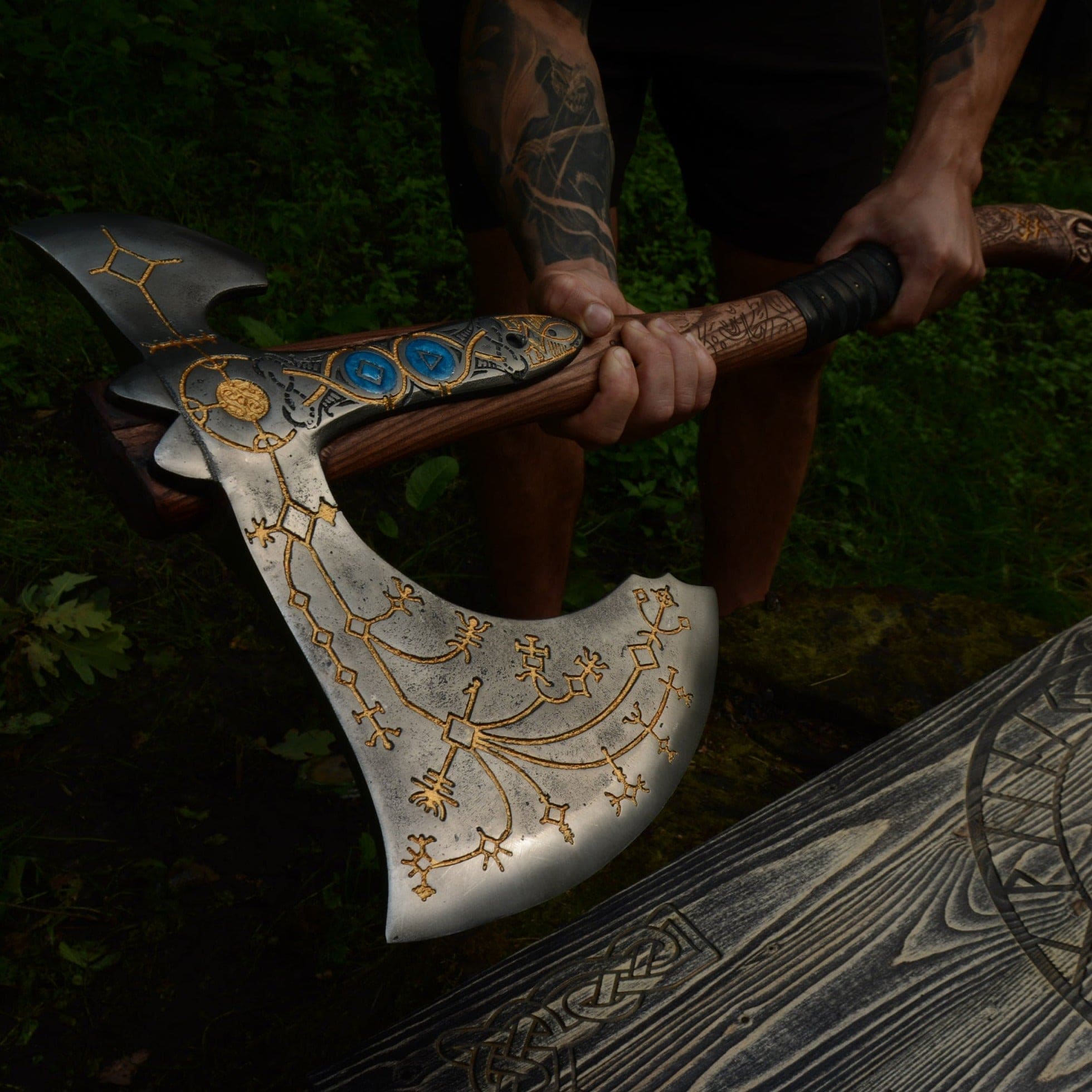 Hand Forged Ragnarok Axe - Norse Spirit