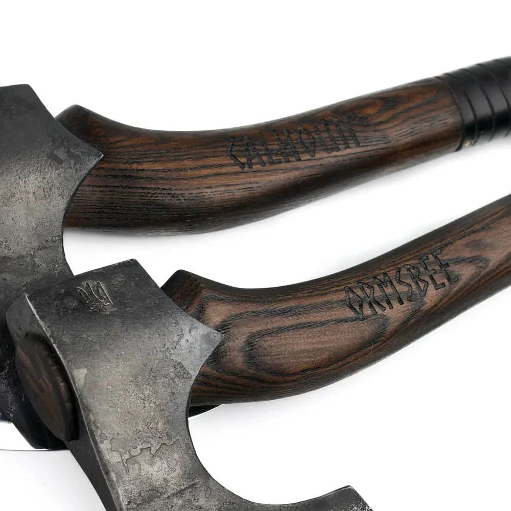 Nanook Tomahawk With Carved Handle - Norse Spirit