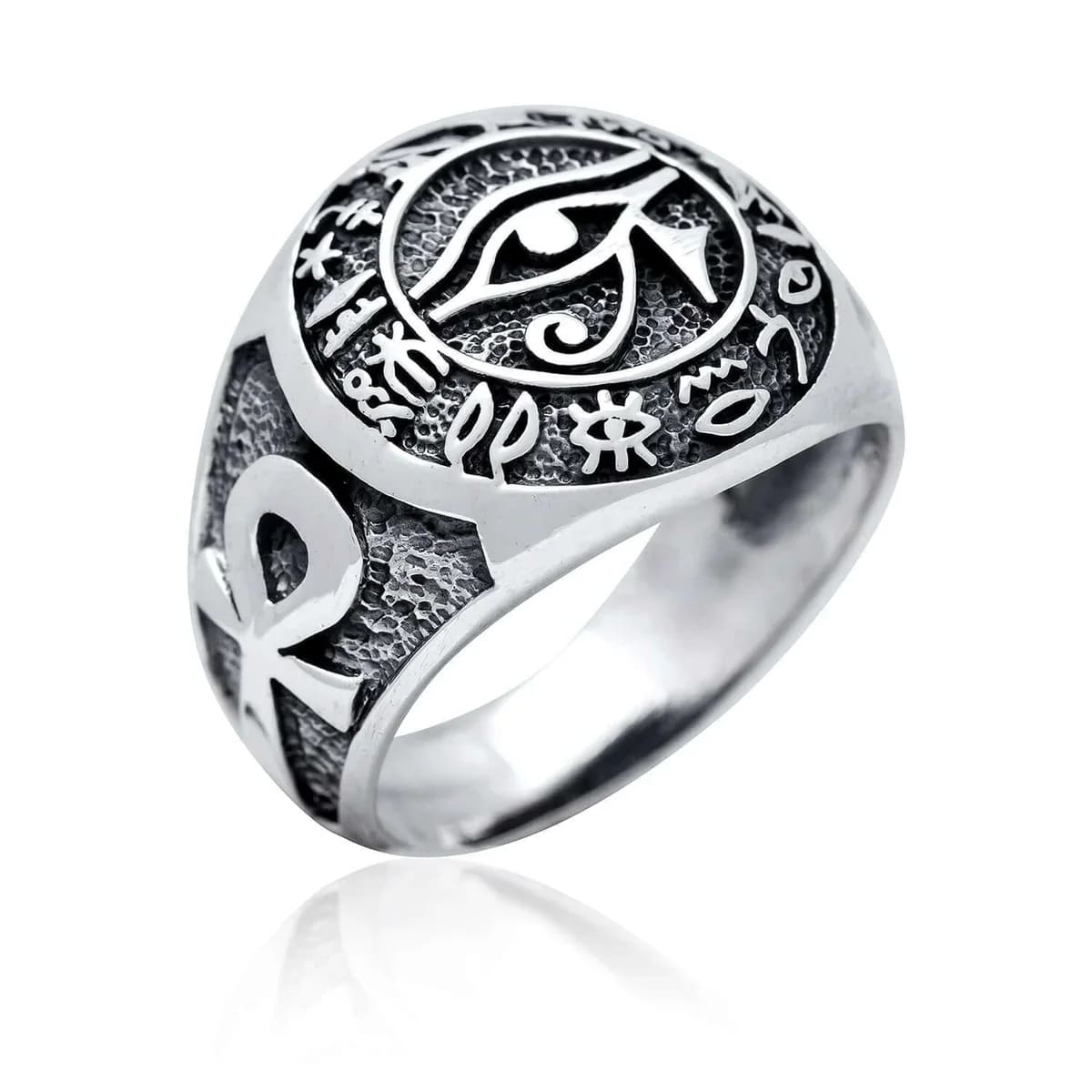 Silver Eye of Horus Ring - Norse Spirit