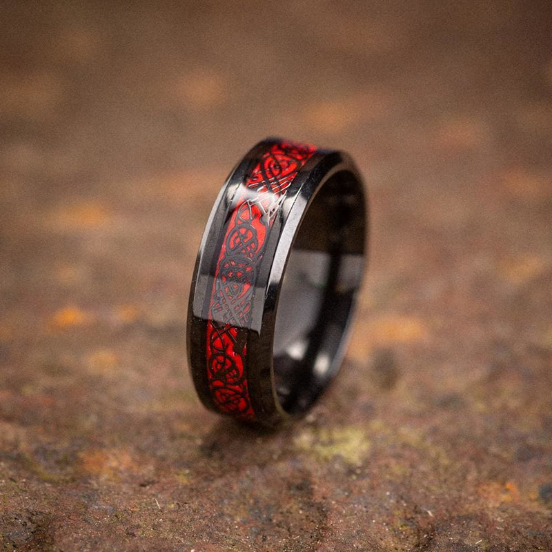 Dragon Scale Wedding Band - Norse Spirit