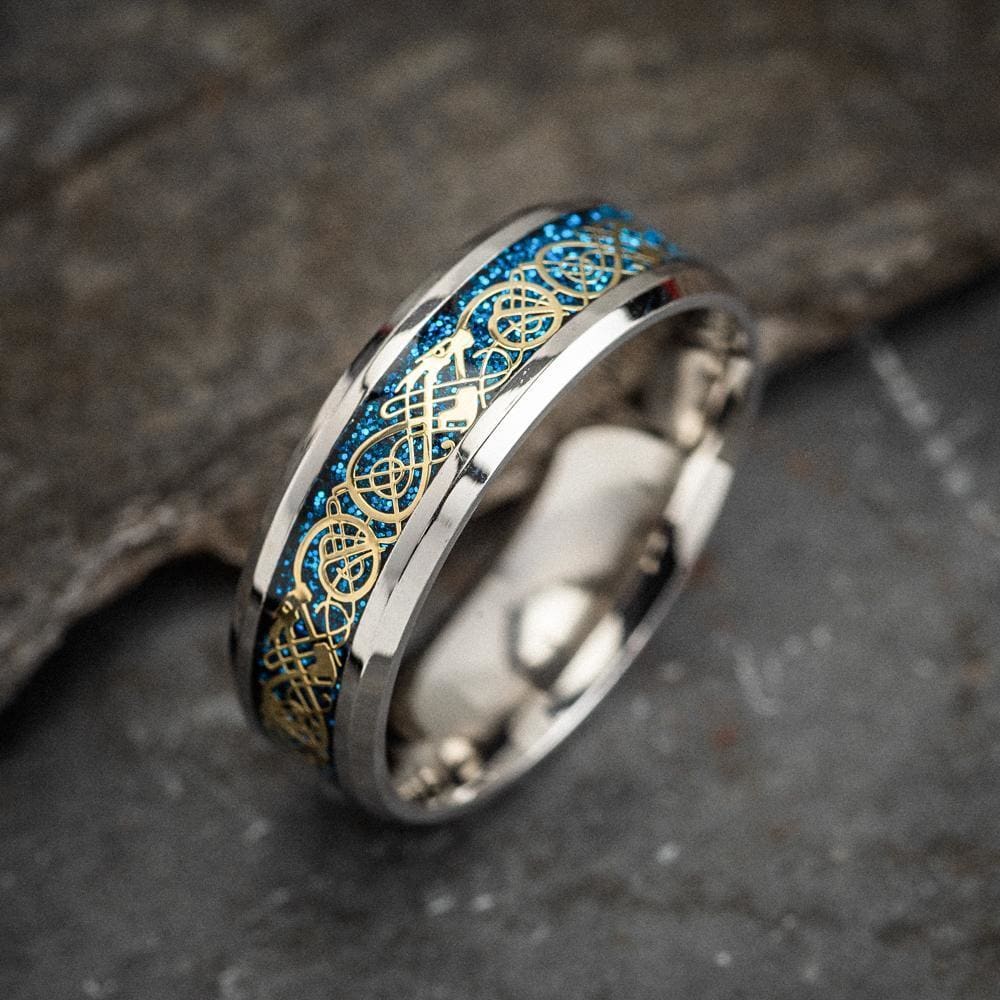 Dragon Scale Wedding Band - Norse Spirit