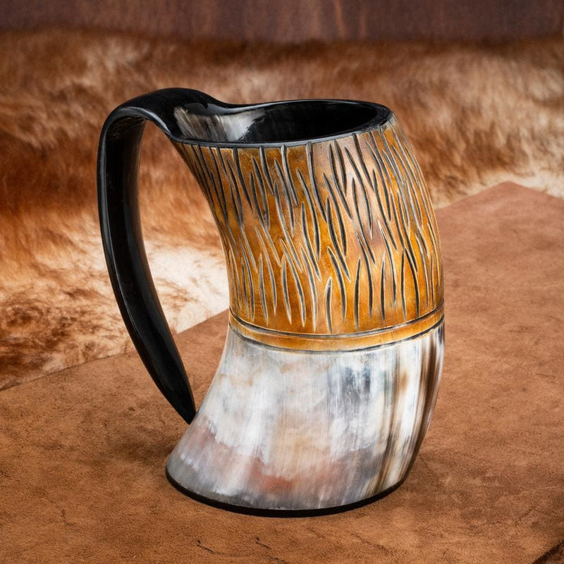 Half Burn Horn Mug | Viking mugs - Norse Spirit