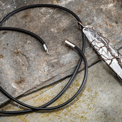 Natural Crystal Tree of Life Necklace - Norse Spirit