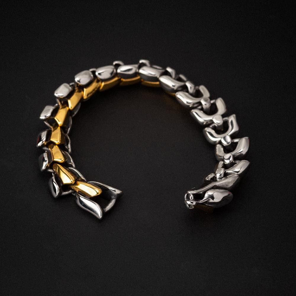 Stainless Steel Dragon Scale Bracelet - Norse Spirit