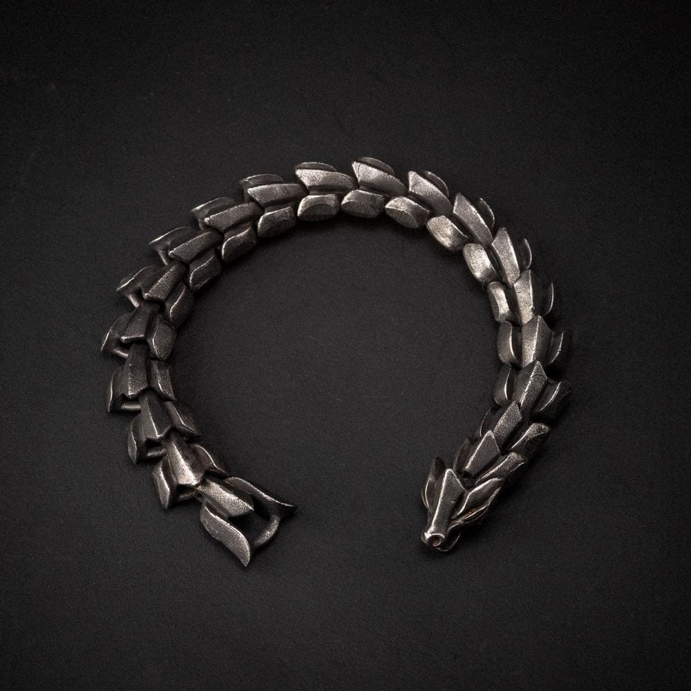Stainless Steel Dragon Scale Bracelet - Norse Spirit
