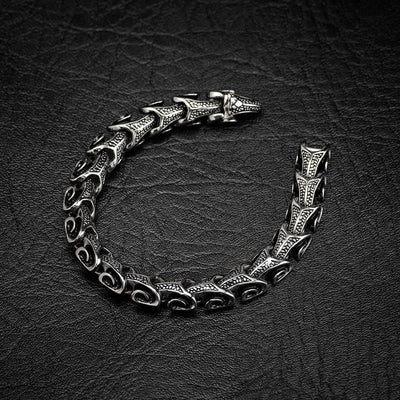 Stainless Steel Dragon Tail Bracelet - Norse Spirit