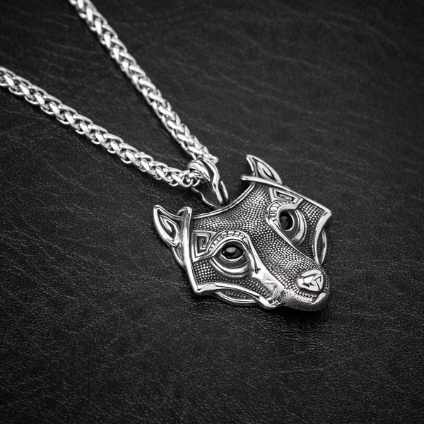 Stainless Steel Fenrir Pendant on Stainless Steel Chain - Norse Spirit