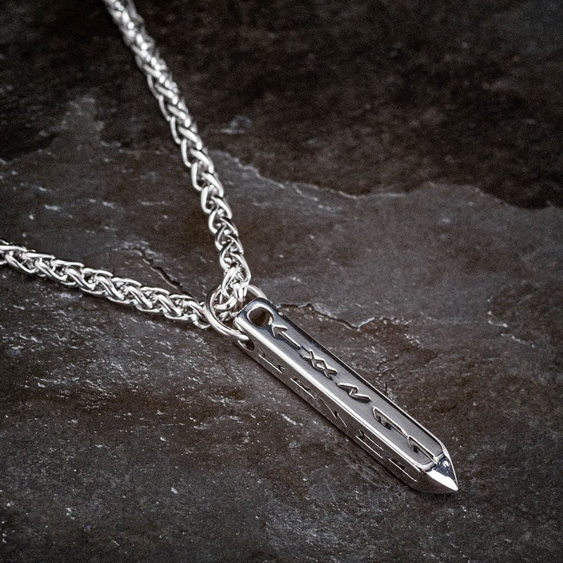 Stainless Steel Obelisk Rune Necklace - Norse Spirit