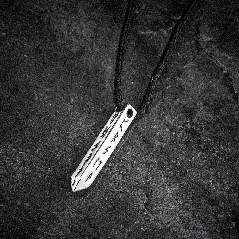 Stainless Steel Obelisk Rune Necklace - Norse Spirit