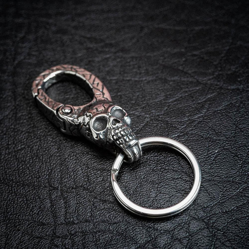 Stainless Steel Skull Keychain - Norse Spirit