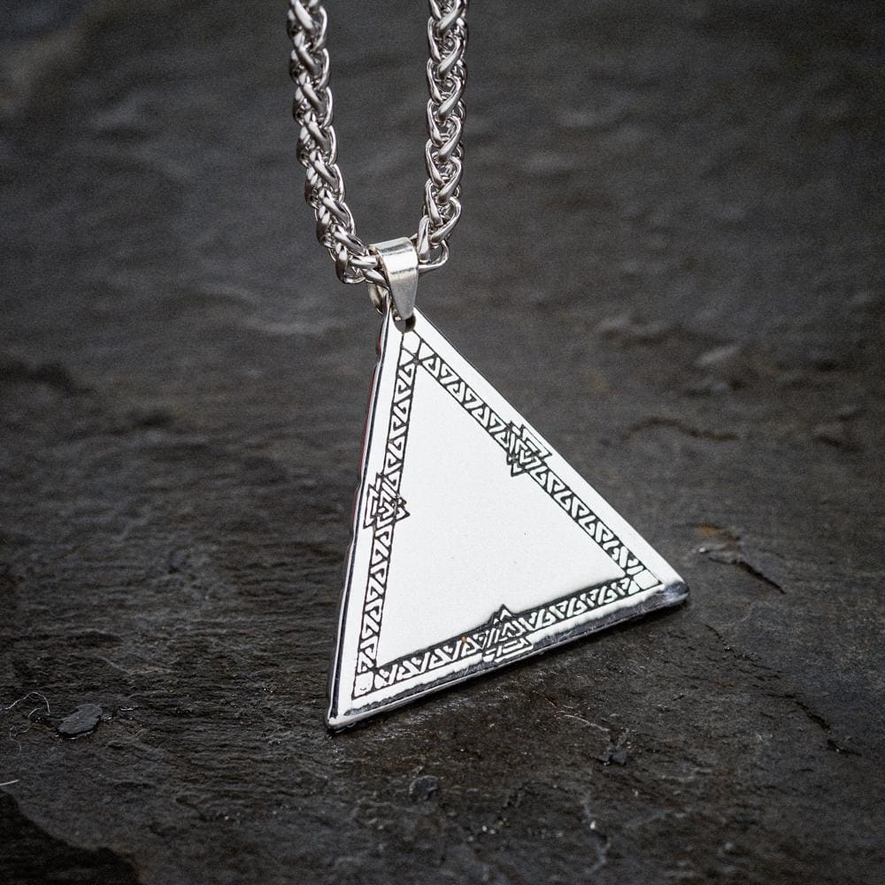 Stainless Steel Triangular Tree of Life / Yggdrasil Necklace - Norse Spirit