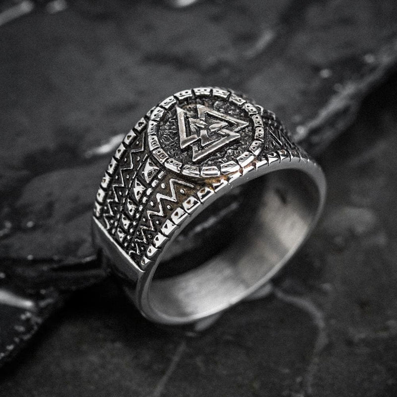 Stainless Steel Valknut Ring - Norse Spirit